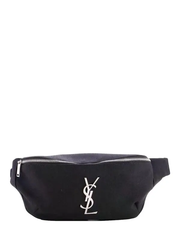 Saint Laurent Classic Monogram Canvas Belt Bag - Black
