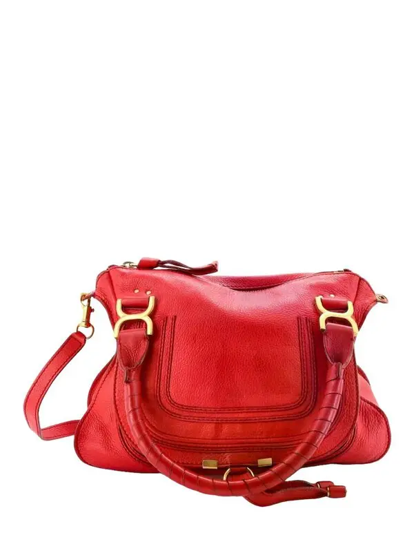 Chloé Marcie Leather Medium Satchel - Red