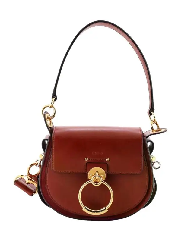 Chloé Tess Small Leather Shoulder Bag - Brown