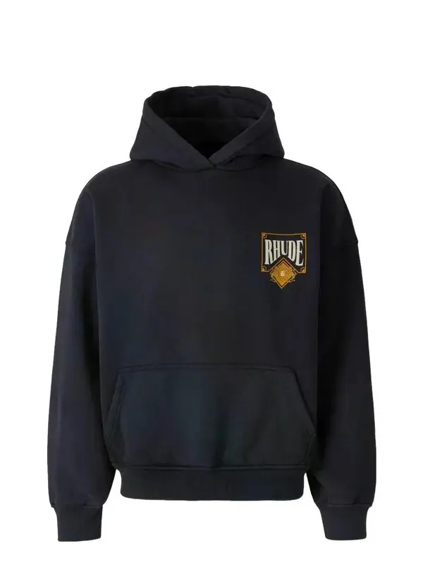 Rhude Logo-print Hoodie - Blue
