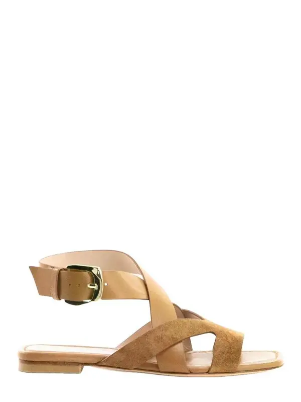 STUART WEITZMAN Buckled Crossover Sandals - Neutrals