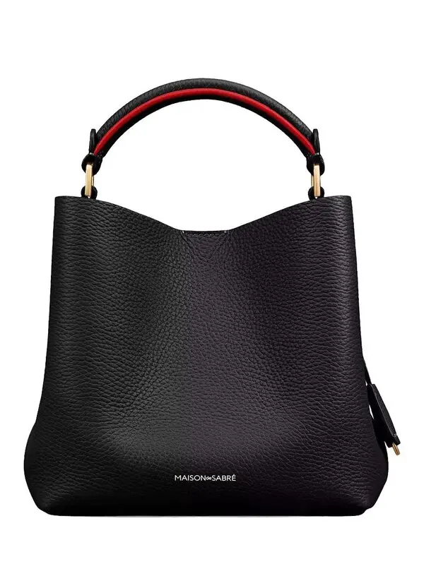 MAISON DE SABRE Mini Bucket Bag With Dual-tone Top Handle - Black