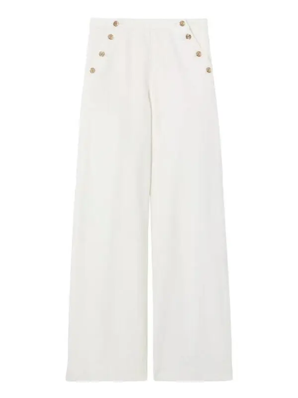 Claudie Pierlot Buttoned Straight-leg Jeans - White