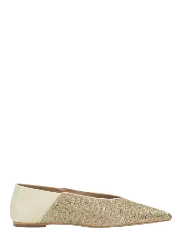 AMMB MILANO Pointed-toe Ballet Flats - Gold