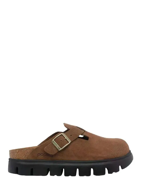 BIRKENSTOCK Boston Chunky Suede Mules - Brown