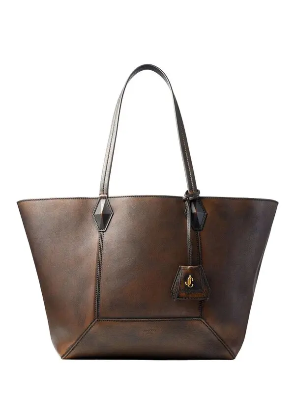 JIMMY CHOO Diamond Tote Medium - Cognac/gold