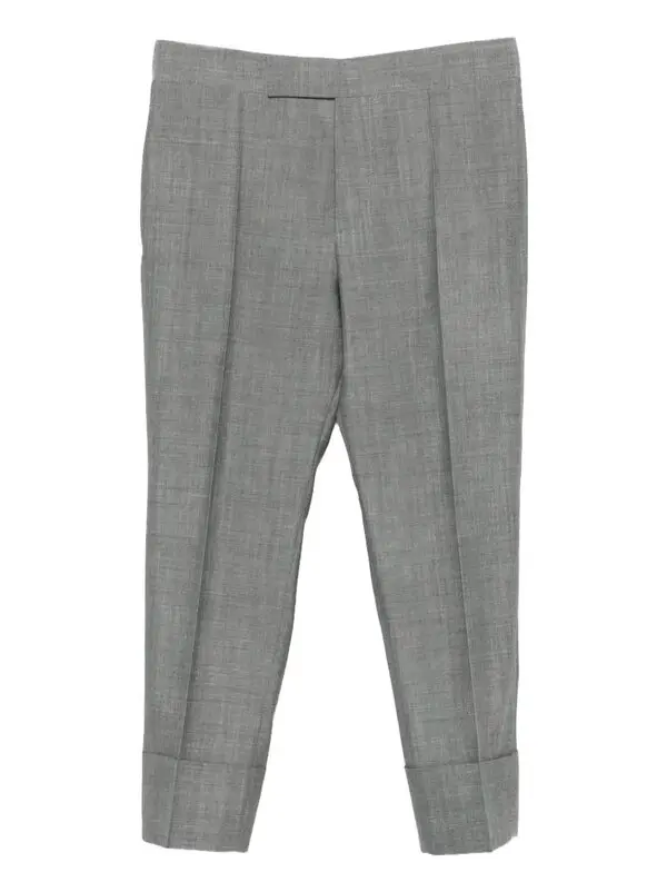 SAPIO Pressed-crease Turn-up Trousers - Grey