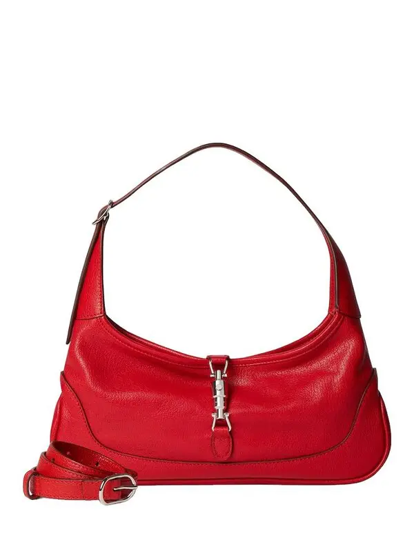 Gucci Jackie Slim Shoulder Bag In Leather - Red