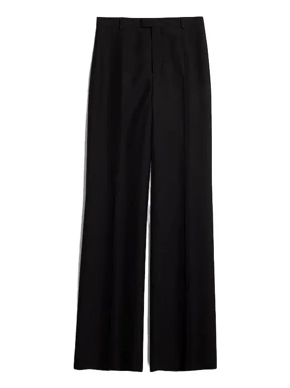Gucci Linen Blend Regular Fit Pants - Black