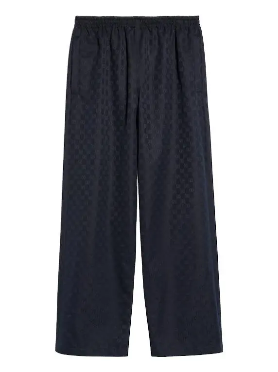 Gucci Gg Cotton Canvas Pants - Blue