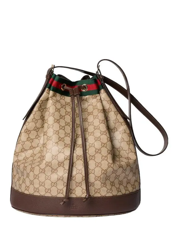 Gucci Large Bucket Bag Gg Canvas - Beige