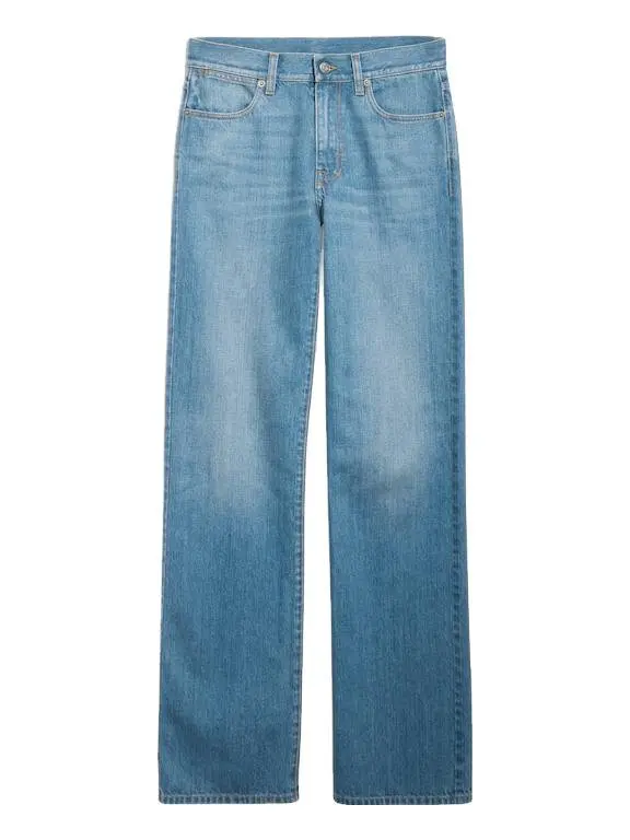 Gucci Bleached Wash Cotton Denim Pants - Blue