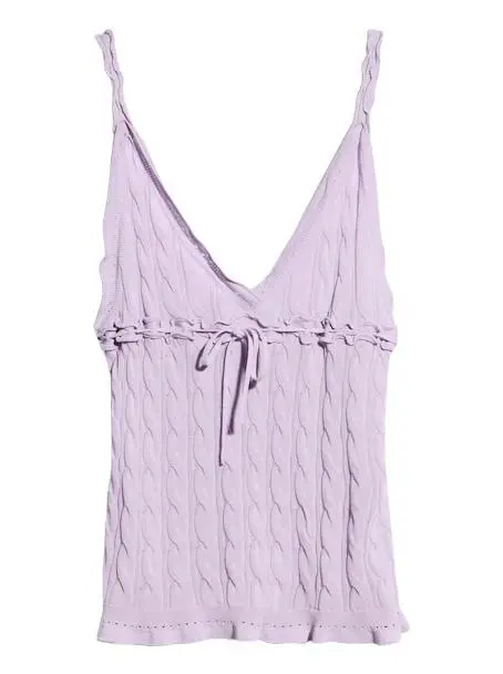Gucci Braided Cotton Blend Top - Pink