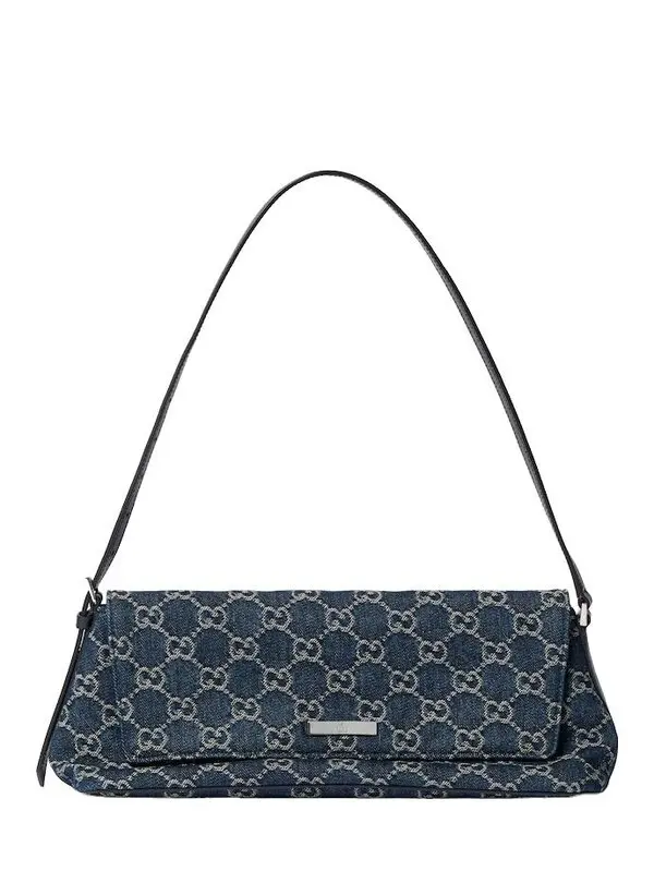 Gucci Madison Medium Shoulder Bag In Fabric - Blue