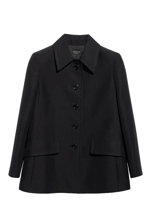 Gucci Linen Blend Caban - Black