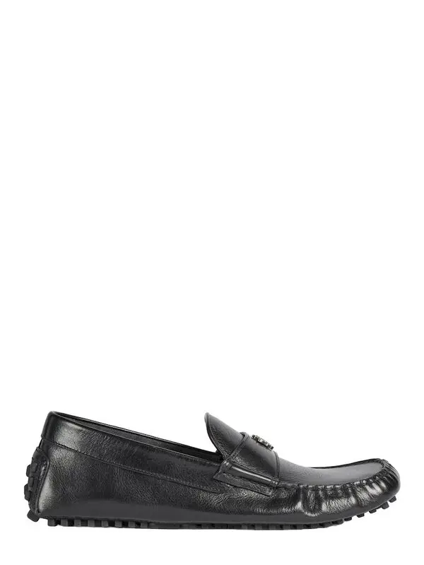 Gucci Driver With Crest Leather - Black