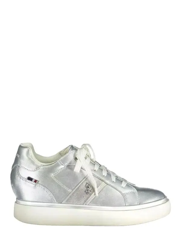 U.s. Polo Assn. Angie Metallic Lace-up Sneakers - Silver