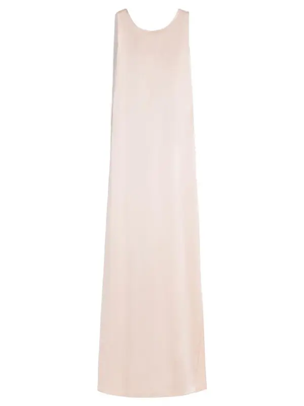 Max Mara Long Silk Satin Dress - Powder