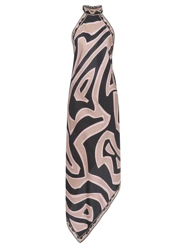 Emilio Pucci Printed Silk Twill Maxi Dress - Neutral