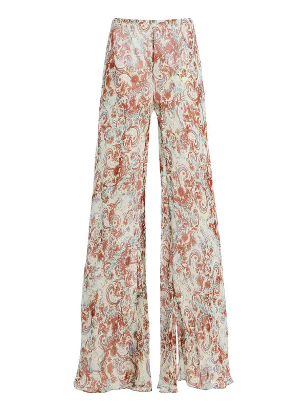 DE LA VALI La Isla Hydra Chiffon Trousers - Multi