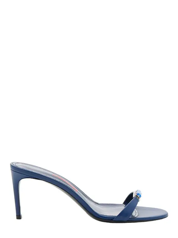 LUCASHEVA La Isla Amelie Leather Sandals - Navy