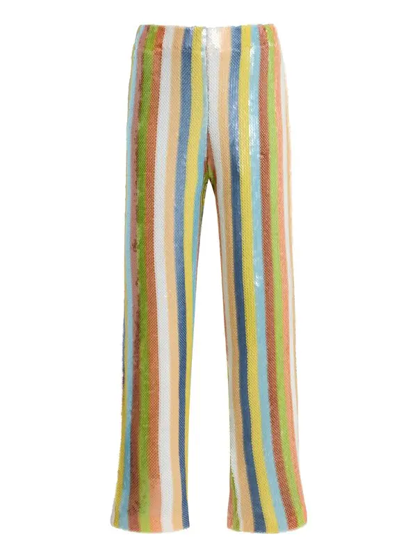La Veste Exclusive La Isla Sequin Pants - Stripe