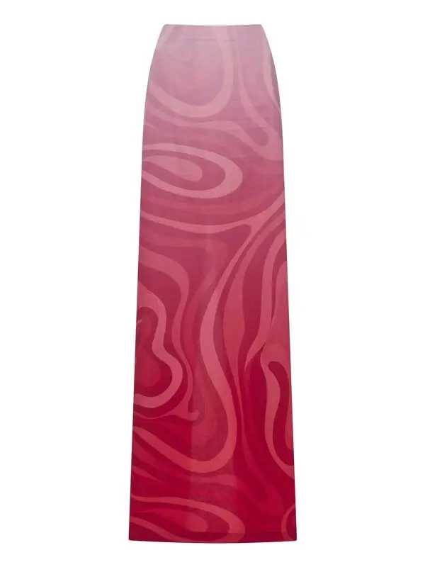Emilio Pucci Printed Maxi Skirt - Pink