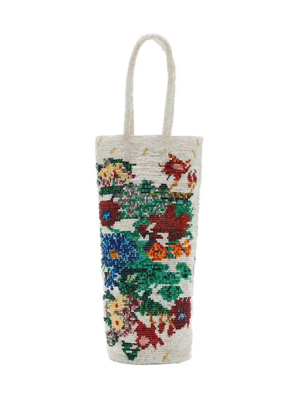CORDERA La Isla Beaded Handbag - White