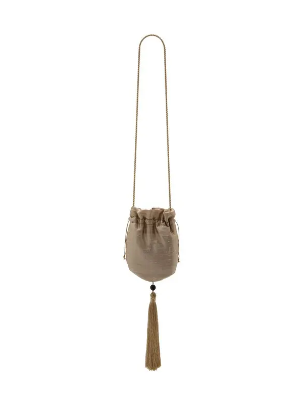 Le Sundial La Isla Étoile Tasseled Pouch - Gold