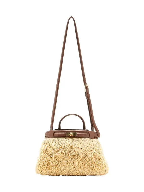 Janessa Leoné Mini Leoné Raffia Bag - Neutral