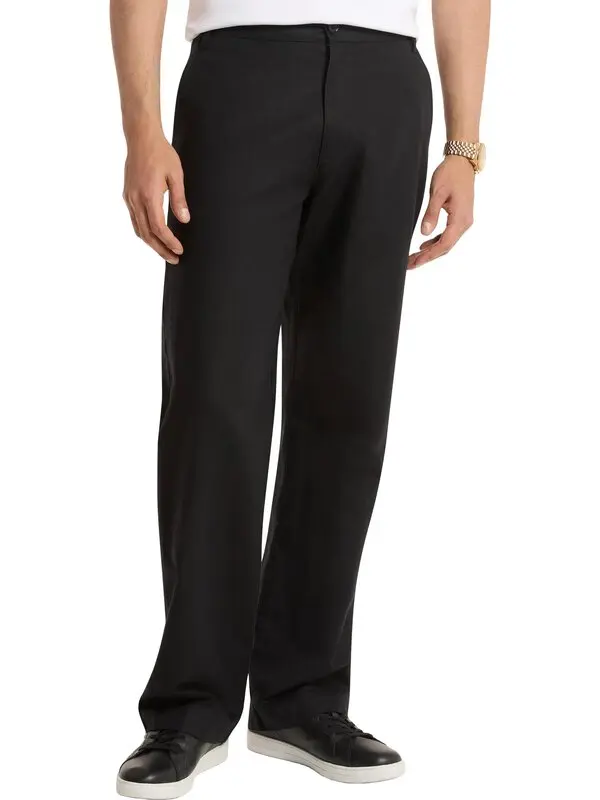 Michael Kors Finn Linen And Cotton Chino Pants In Size By - Black