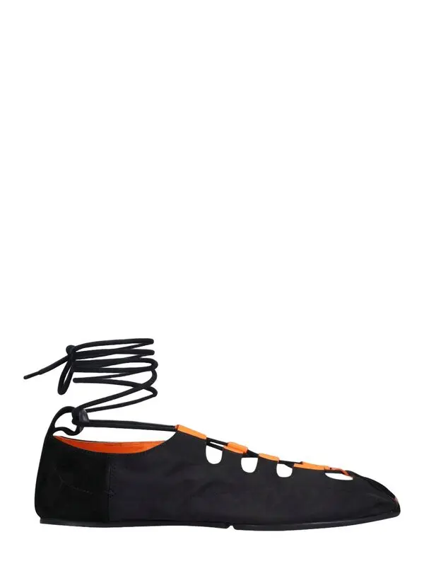 Alaïa Laced Ballerinas - Black