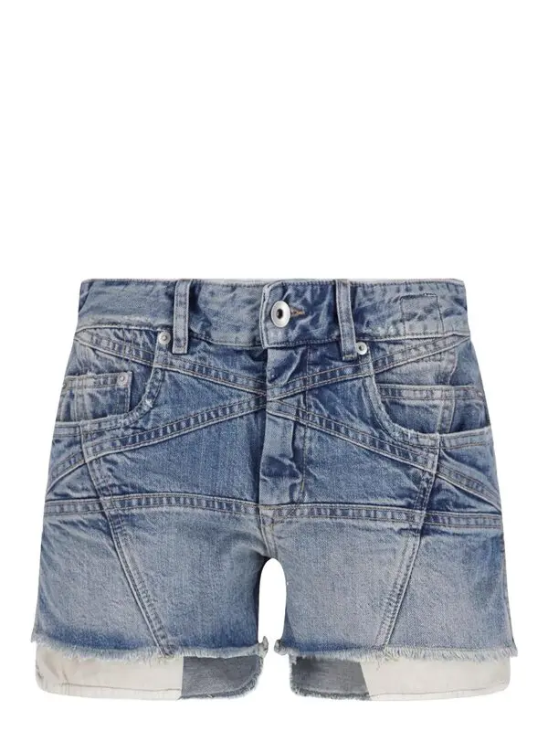 Rick Owens Lana Cutoff Denim Shorts - Light Blue