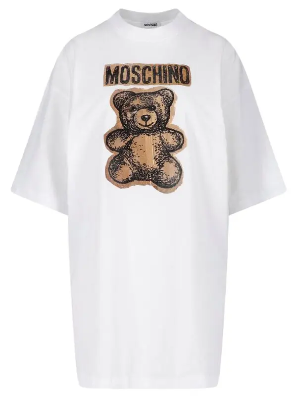 Moschino Teddy Bear T-shirt Dress - White
