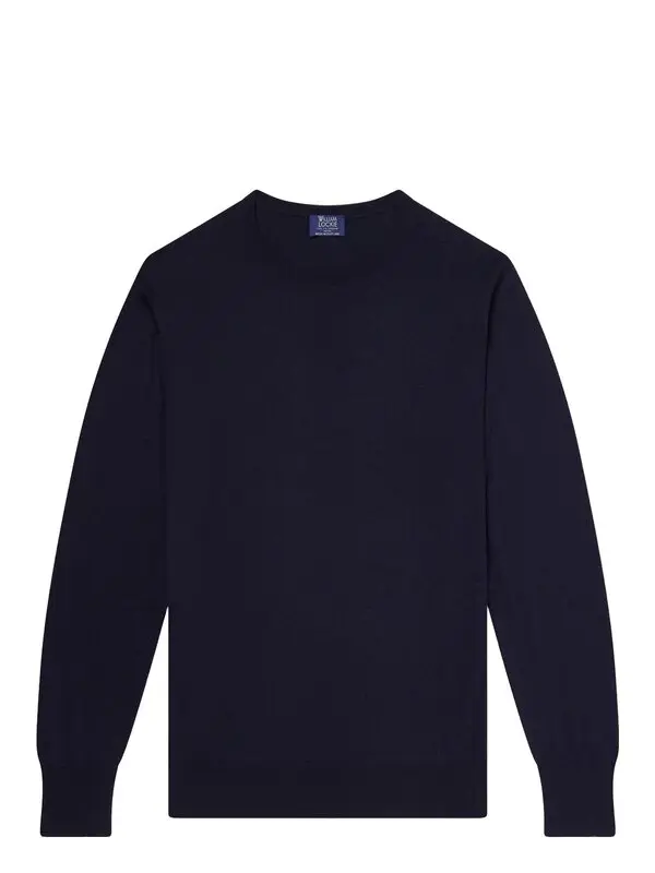 William Lockie Merino Wool Crewneck Sweater - Blue