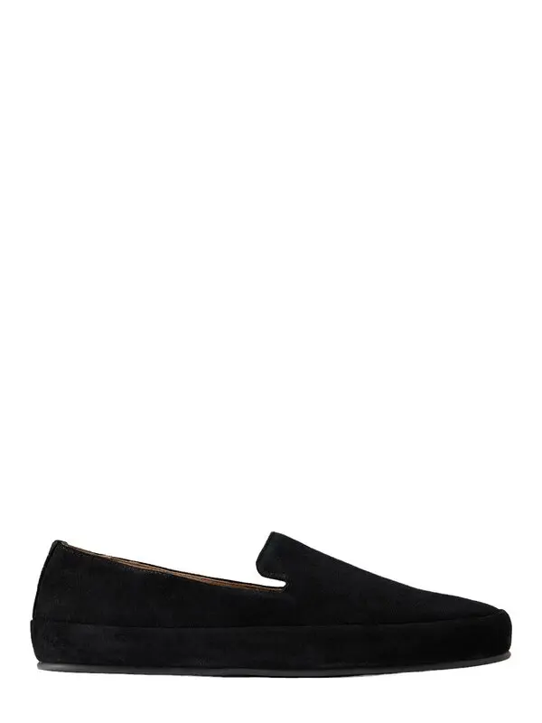 Mulo Evening Suede Loafers - Black