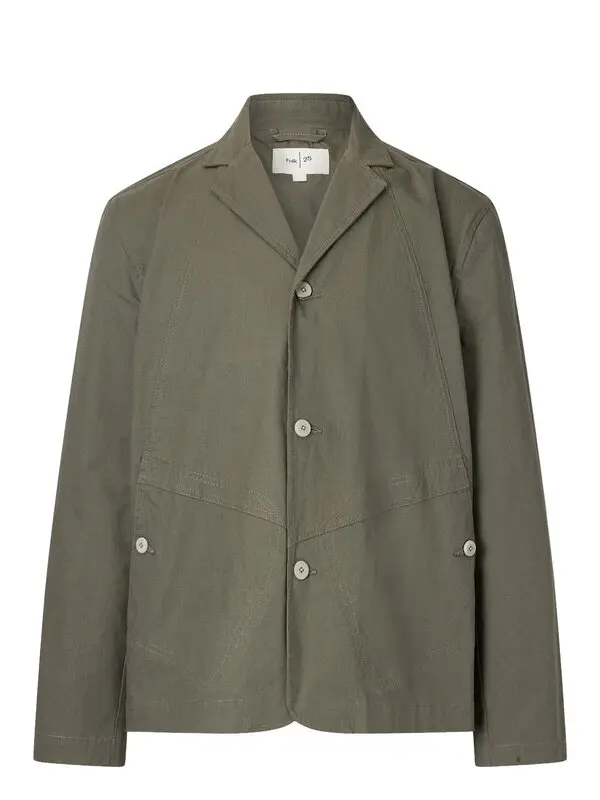 Folk Cotton-ripstop Blazer - Green