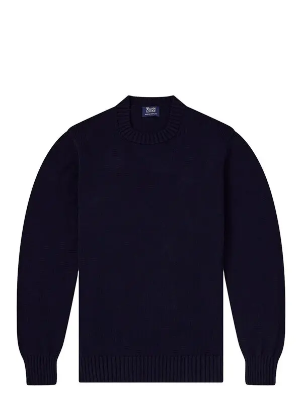 William Lockie Cotton Crewneck Sweater - Blue