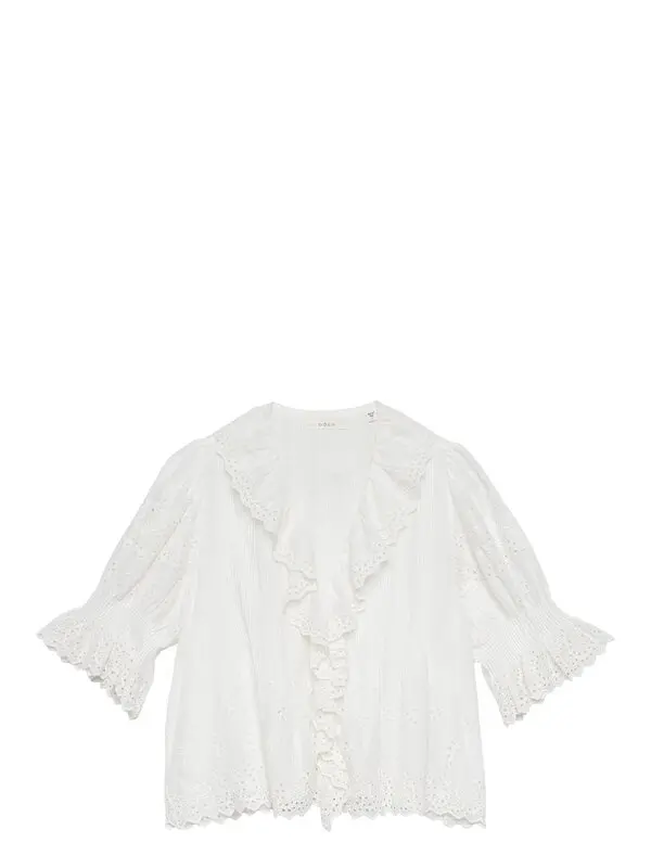 DÔEN Henri Eyelet Top - Salt