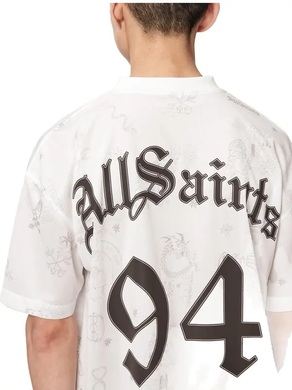 ALLSAINTS Terra Oversized Short Sleeve Soccer Shirt - White