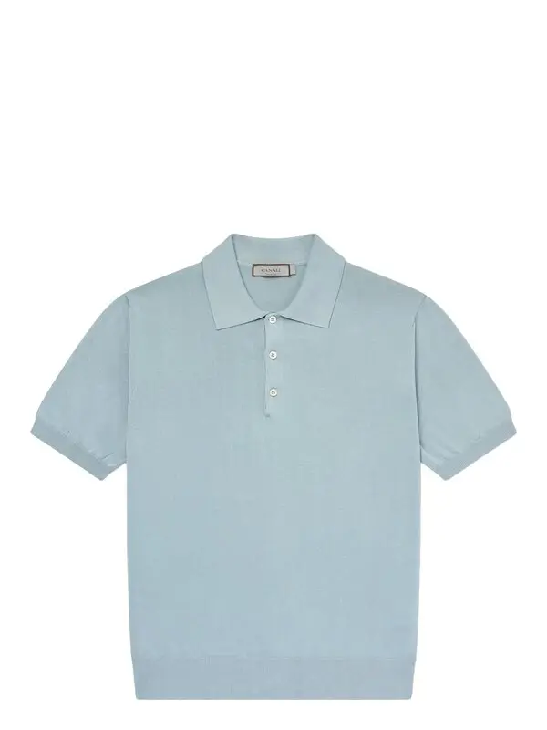 Canali Cotton Polo Shirt - Blue
