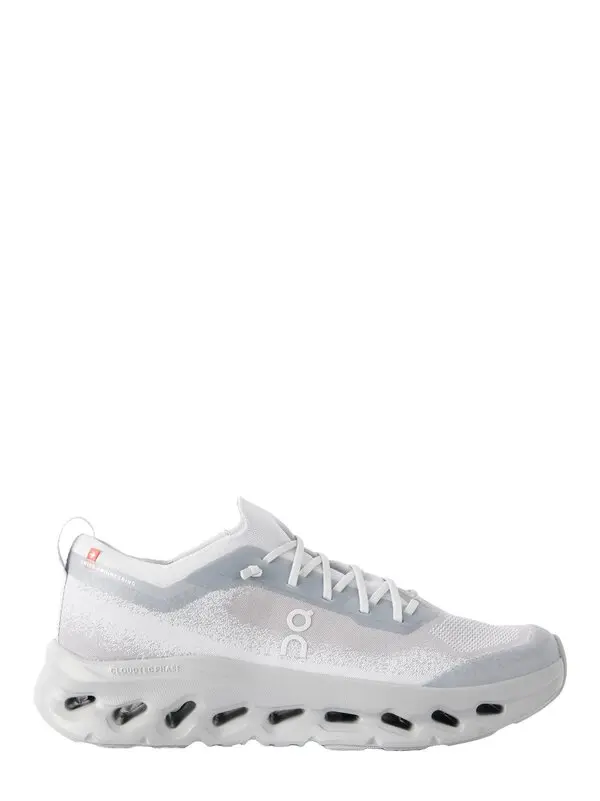 On Cloudtilt Moon Stretch Recycled-knit Sneakers - Gray