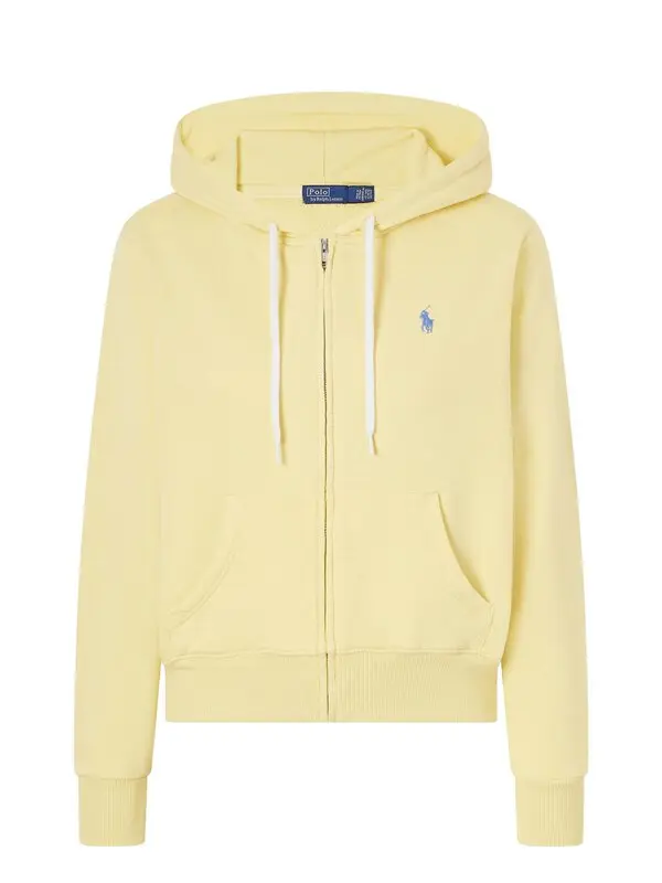 Polo Ralph Lauren Logo-embroidered Zip-up Hoodie - Yellow