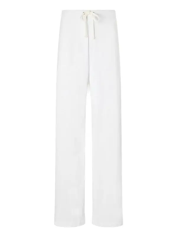 JAMES PERSE Cotton-terry Wide-leg Track Pants - White