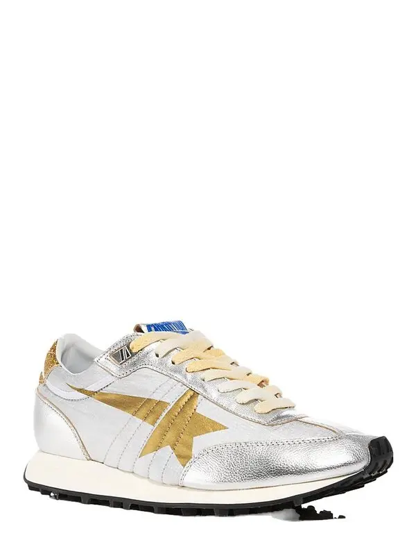 GOLDEN GOOSE Running Marathon Sneakers - Silver Gold