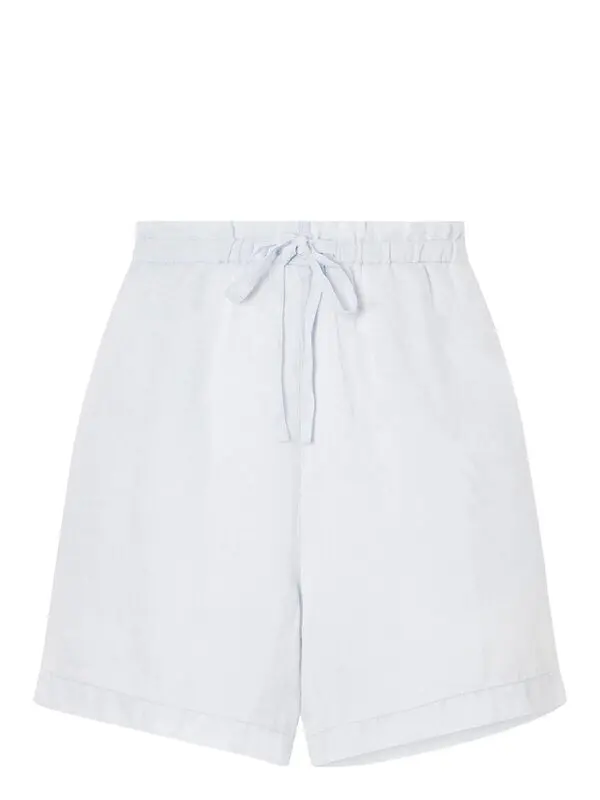 JAMES PERSE Linen Relaxed Fit Shorts - Blue