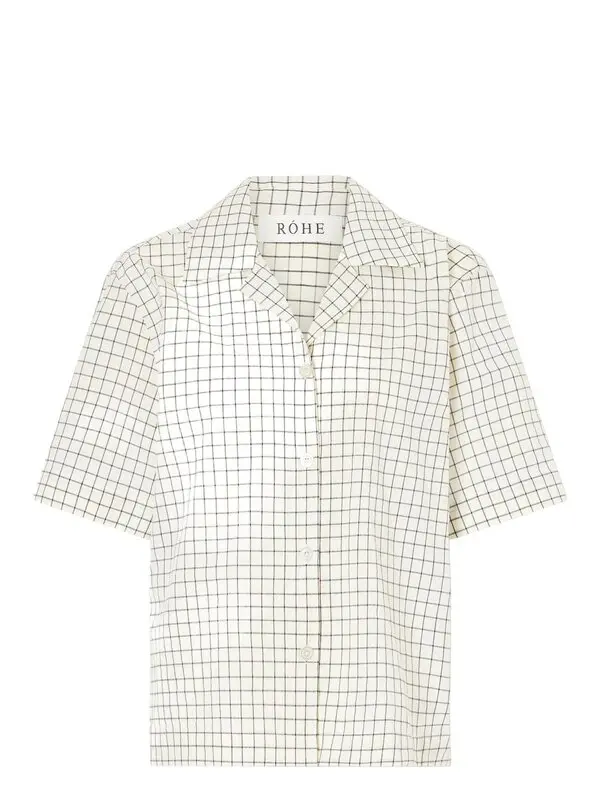 RÓHE Checked Cotton-blend Shirt - Multi