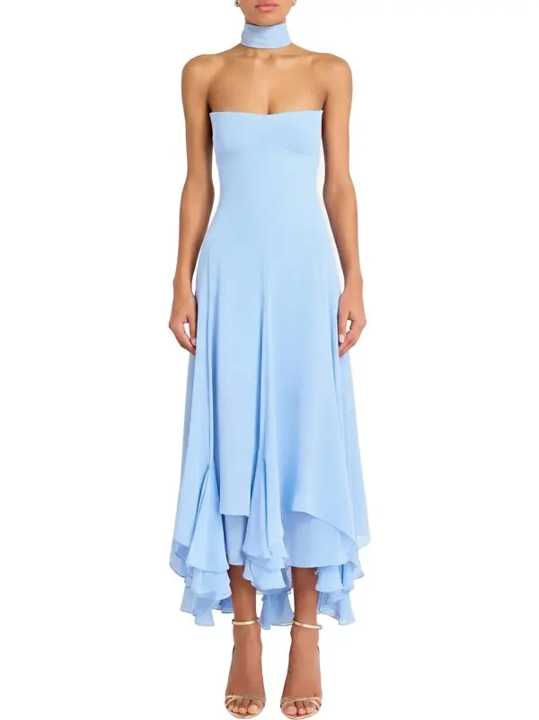 Amanda Uprichard Monterey Midi Dress - Baby Blue