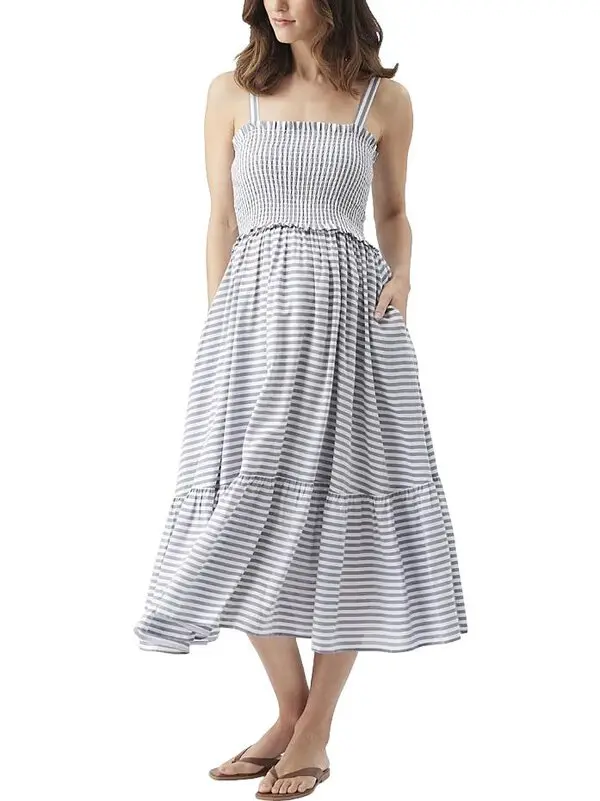 RIPE MATERNITY Sofia Stripe Dress - Indigo/white