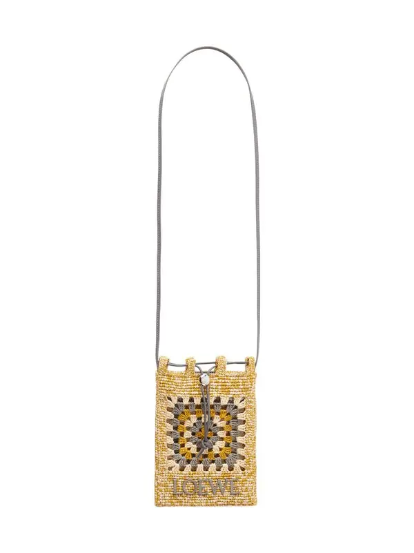Loewe Crocheted Raffia Bucket Bag - Neutrals